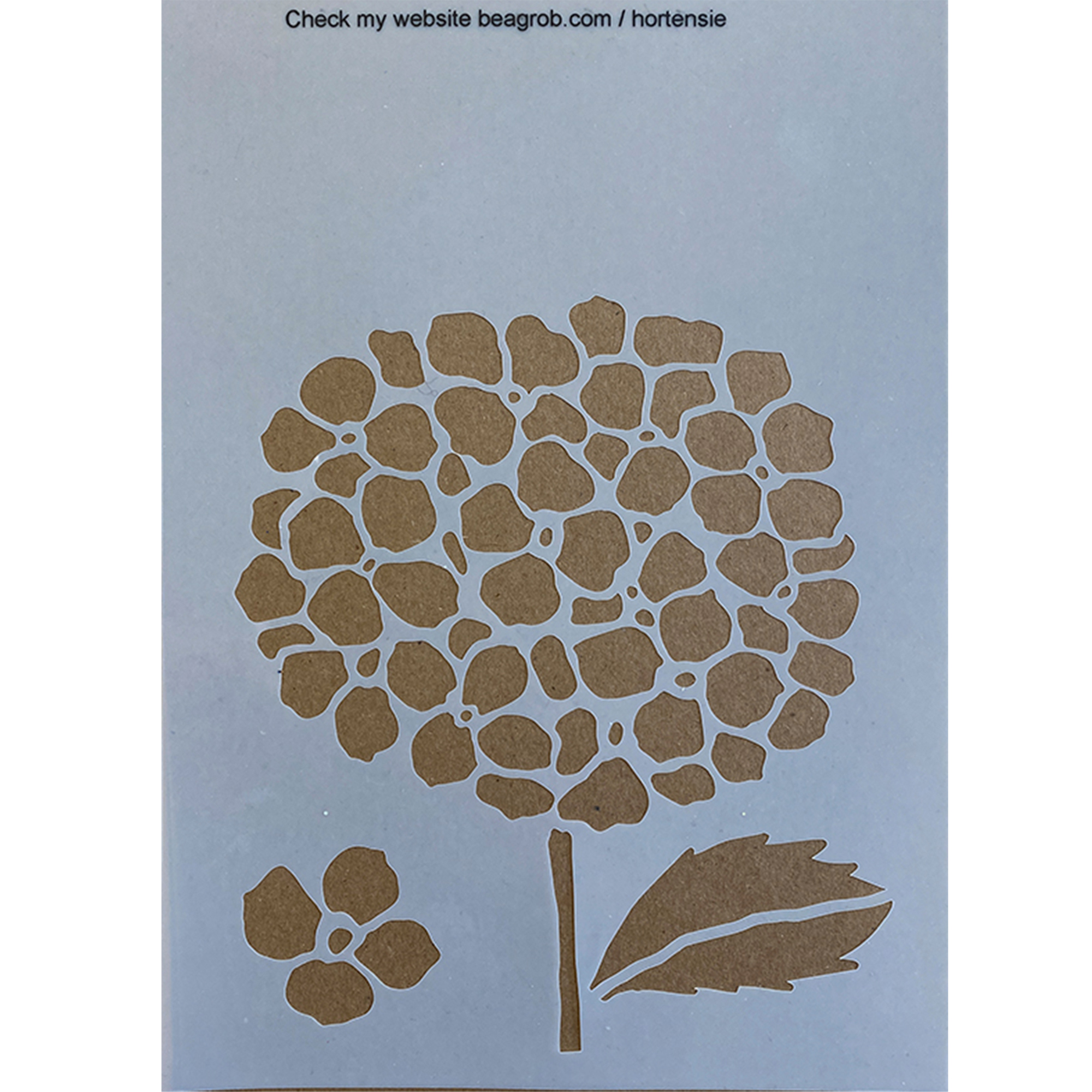 A5 Hydrangea stencil – BeaGrob