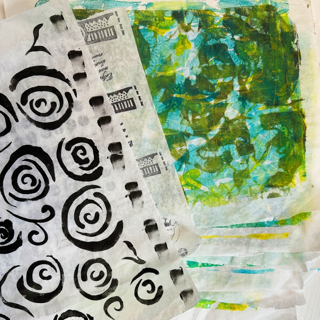 Mastering Mono Printing: Create Vibrant Collage Papers with Stencils in ...